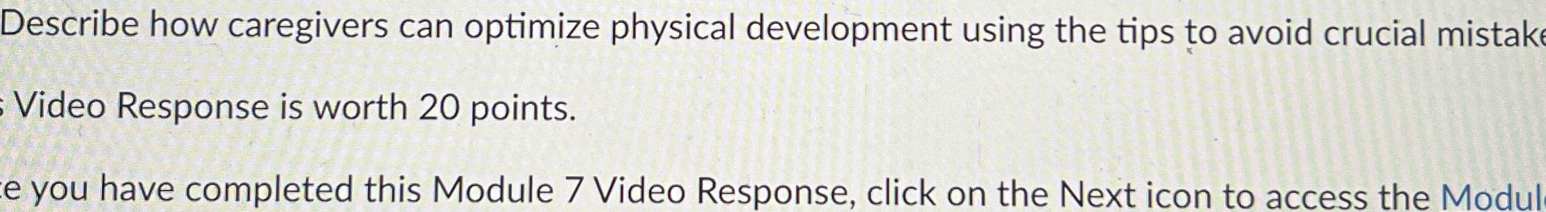 Solved Describe how caregivers can optimize physical | Chegg.com