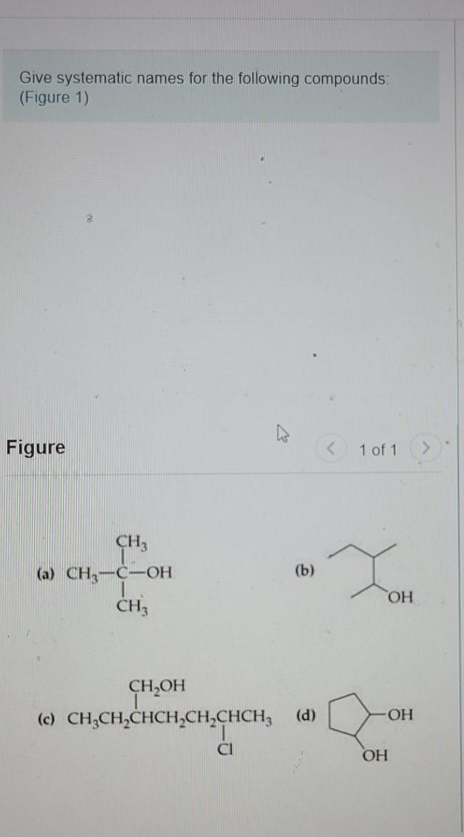 Solved Give systematic names for the following compounds: | Chegg.com