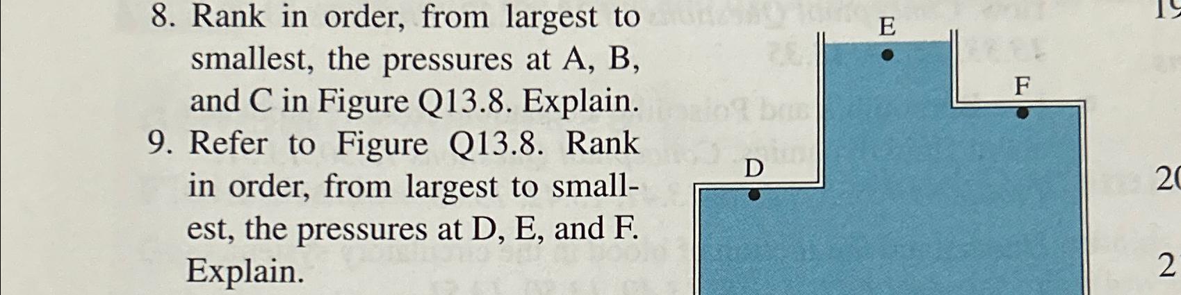 Solved Rank in order, from largest to smallest, the | Chegg.com
