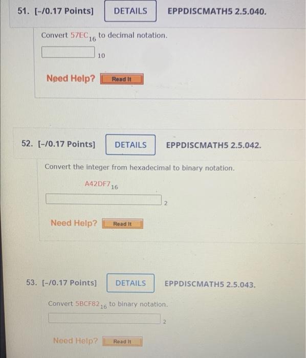 Solved Convert The Integer From Hexadecimal To Binary 