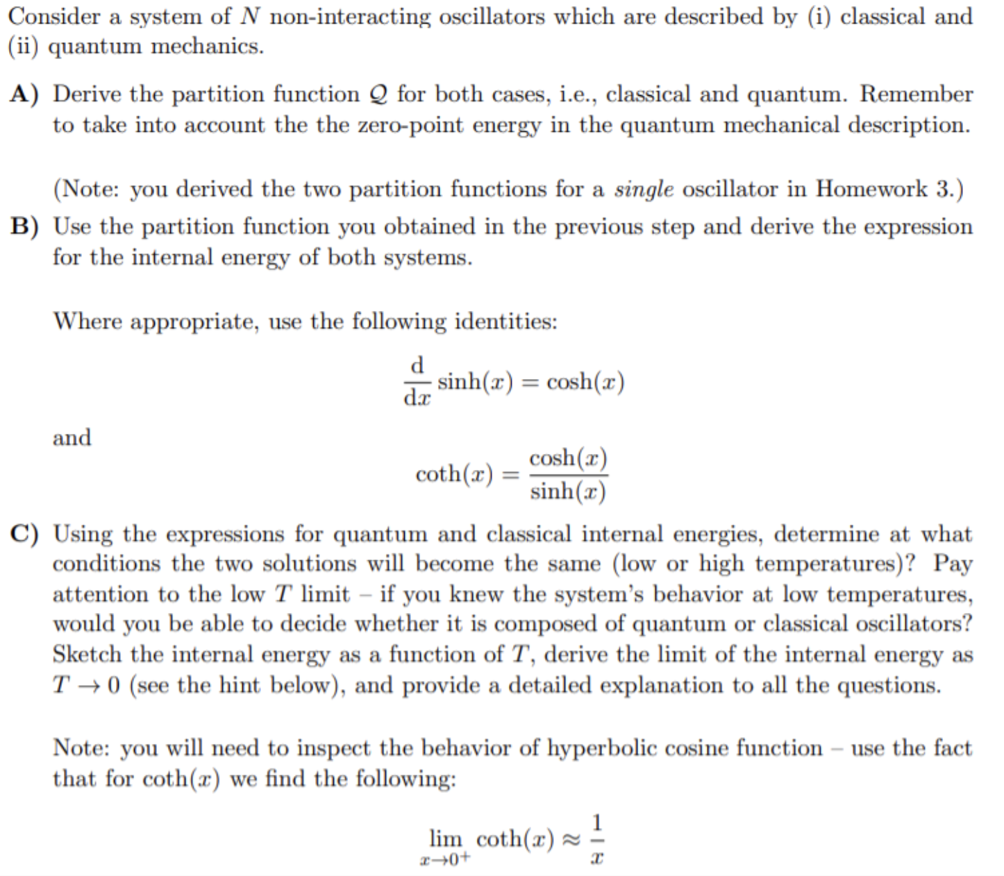Solved Consider a system of N ﻿non-interacting oscillators | Chegg.com