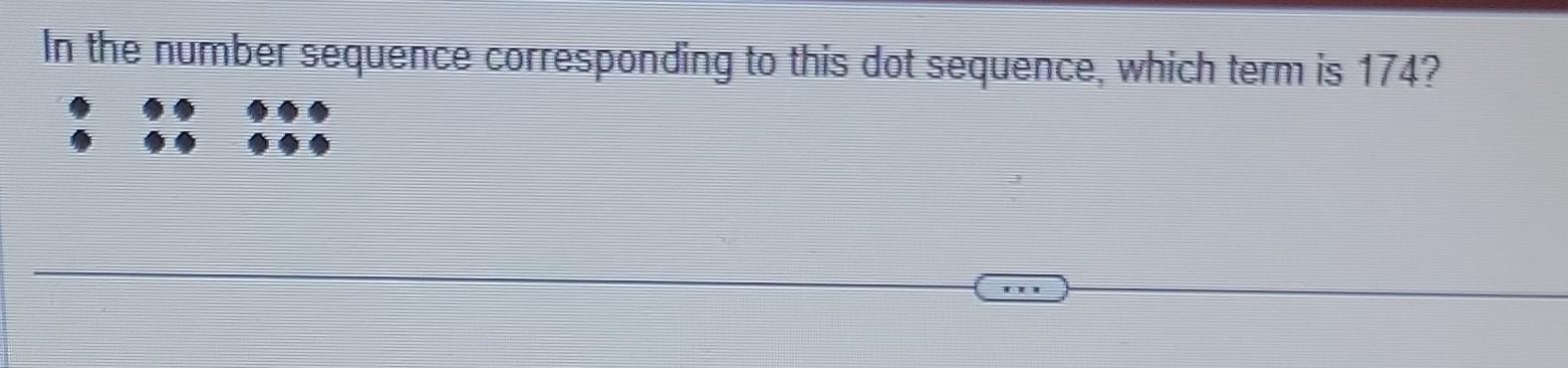 Solved In the number sequence corresponding to this dot | Chegg.com