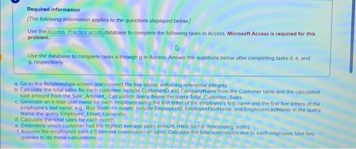 Required information [The following information | Chegg.com