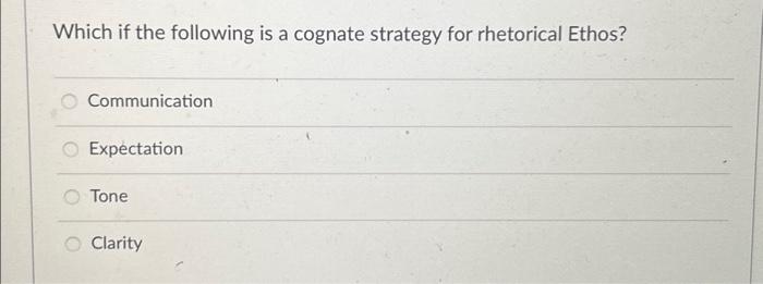 Which if the following is a cognate strategy for | Chegg.com
