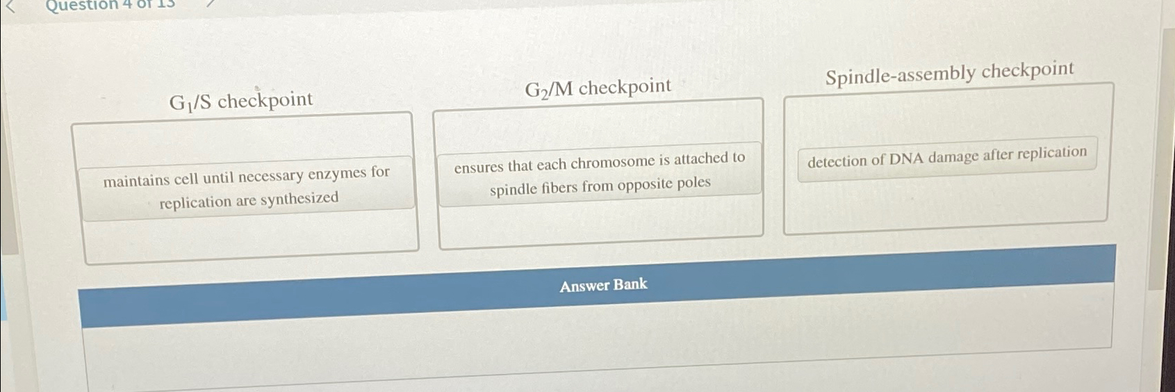 Solved G1S ﻿checkpointmaintains cell until necessary enzymes | Chegg.com