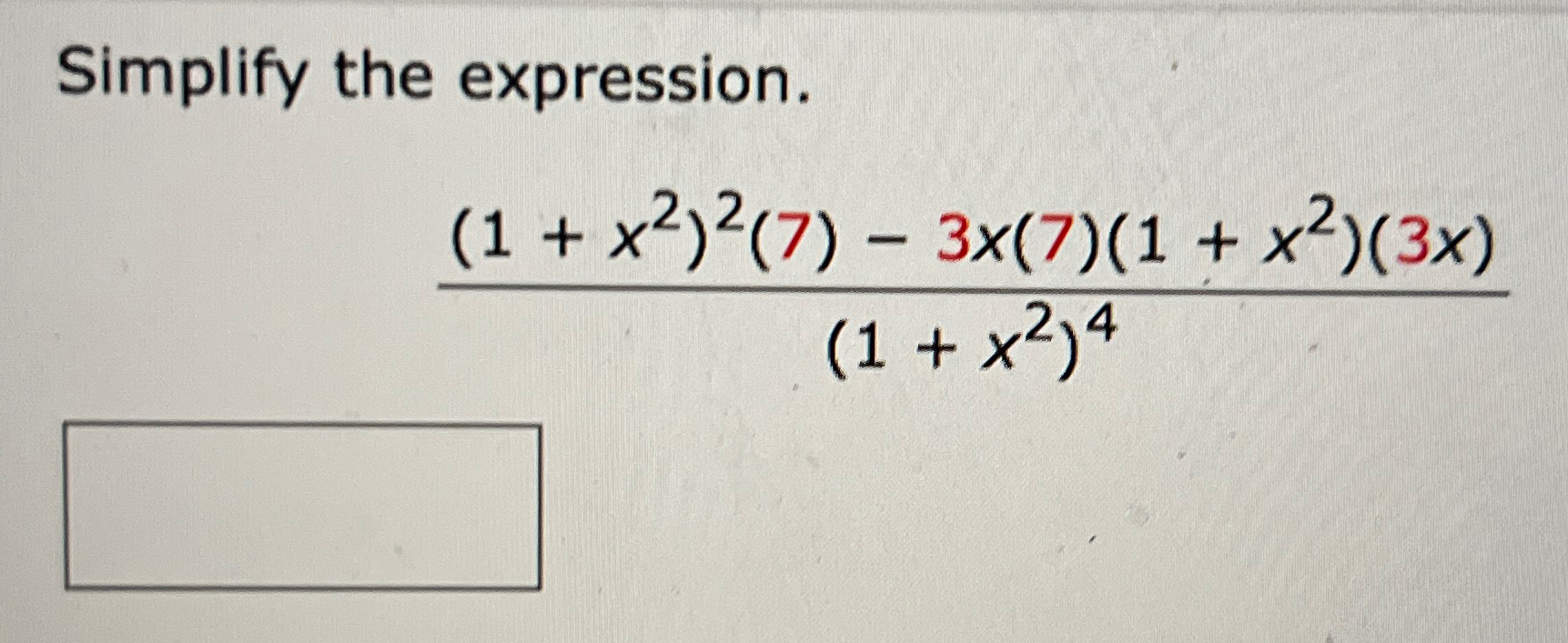 Solved Simplify the | Chegg.com