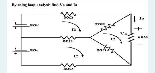 Solved By using loop analysis find Vo and Io | Chegg.com