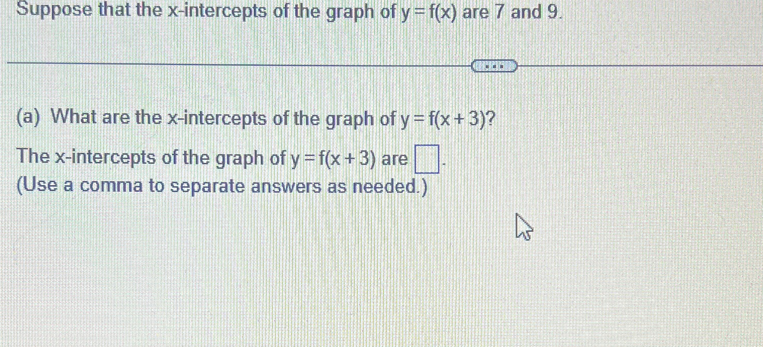 Solved Suppose that the x-intercepts of the graph of y=f(x) | Chegg.com
