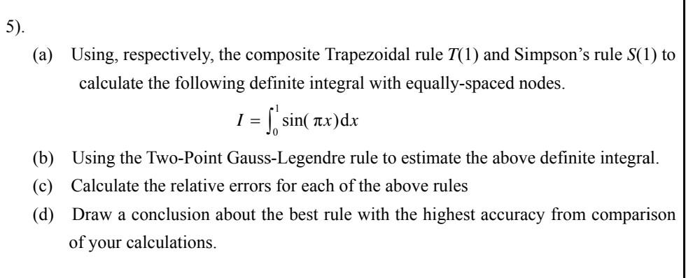 Solved 5). (a) Using, respectively, the composite | Chegg.com