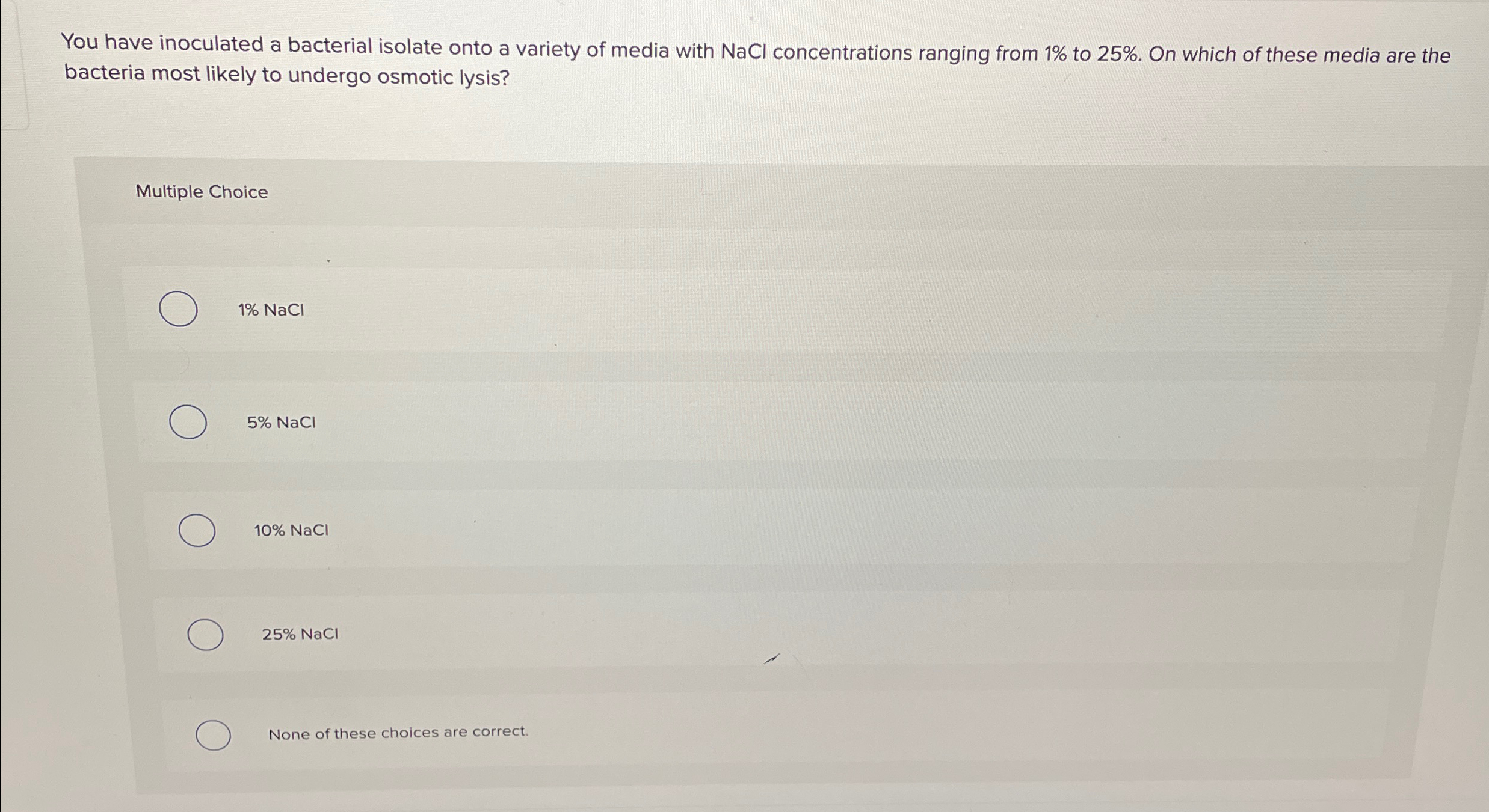 Solved You have inoculated a bacterial isolate onto a | Chegg.com