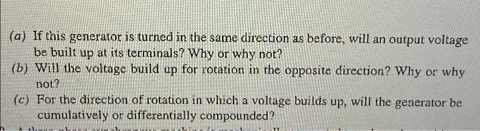 Solved 8–29. A cumulatively compounded de generator is | Chegg.com
