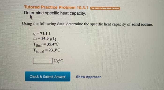 Solved Tutored Practice Problem 10 3 1 Counts Towards Grade