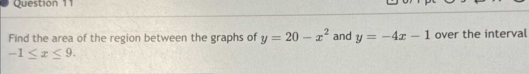Solved Find the area of the region between the graphs of | Chegg.com