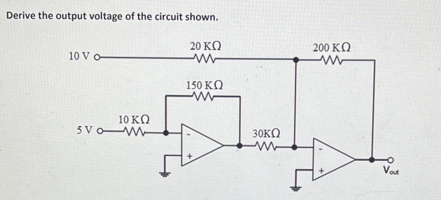 Solved Derive the output voltage of the circuit shown. | Chegg.com
