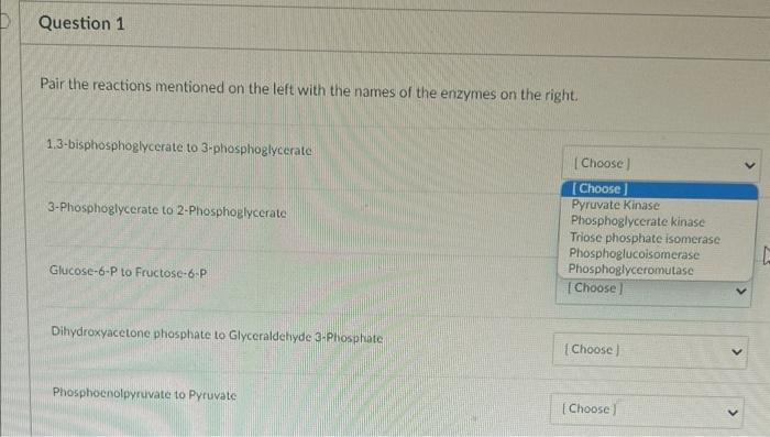 Solved Pair the reactions mentioned on the left with the | Chegg.com