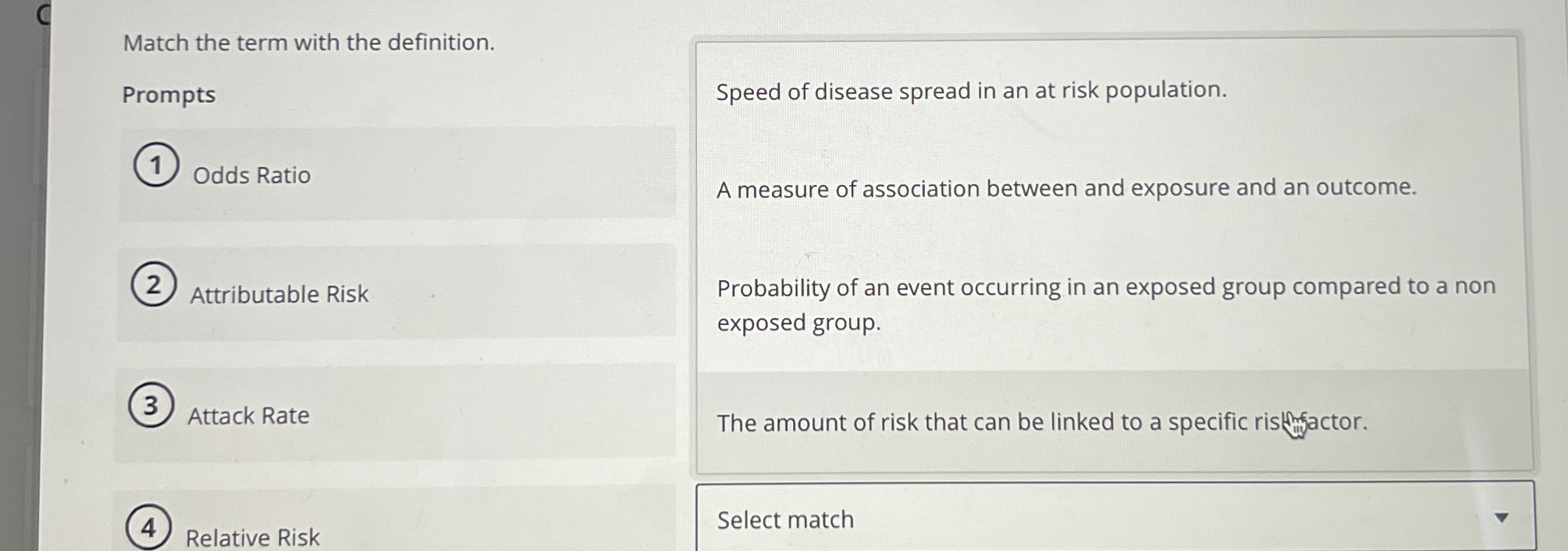 Solved Match the term with the definition.PromptsOdds | Chegg.com