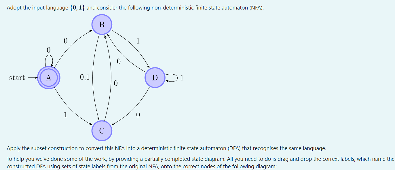 Solved Adopt the input language {0,1} ﻿and consider the | Chegg.com