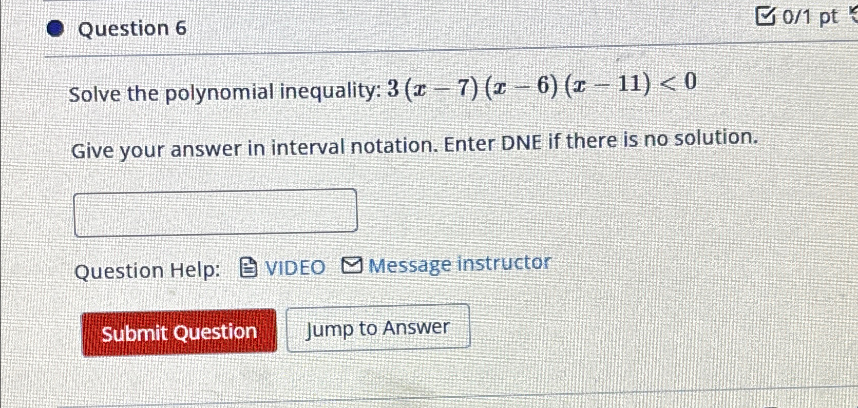 Solved Question 601ptSolve the polynomial inequality: | Chegg.com