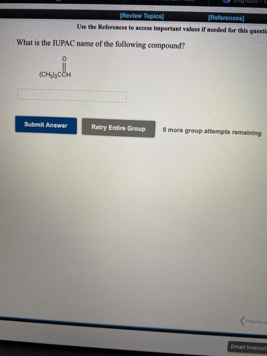 Solved [Review Topics] (References) Use the References to | Chegg.com