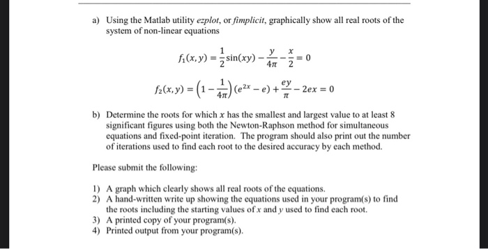 у 0 471 2 п A Using The Matlab Utility Ezplot Or