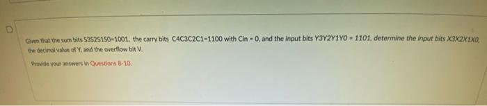 Solved Consider a 4-bit twos complement ripple-carry | Chegg.com