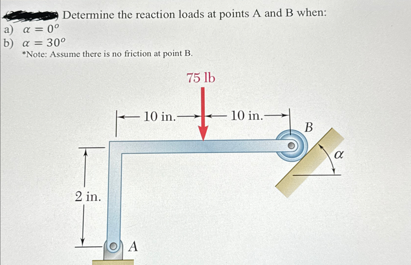 Solved Determine the reaction loads at points A and B | Chegg.com