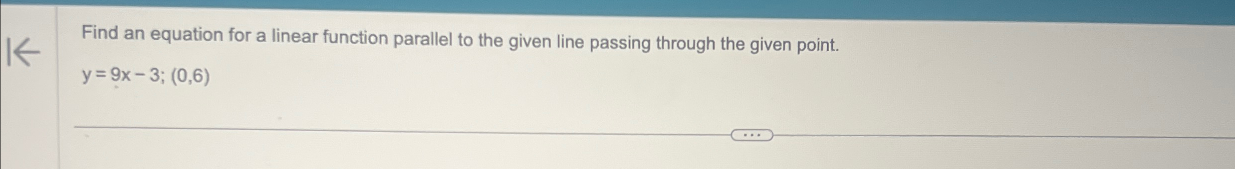 Solved Find an equation for a linear function parallel to | Chegg.com