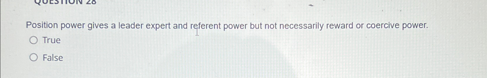 Solved Position power gives a leader expert and referent | Chegg.com