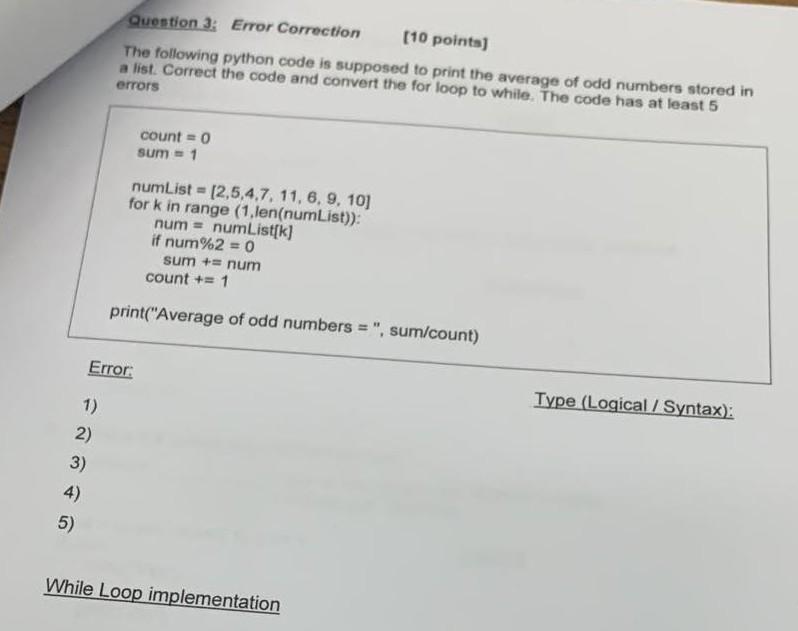 Solved Question 5: Function Definition 1. Complete the | Chegg.com