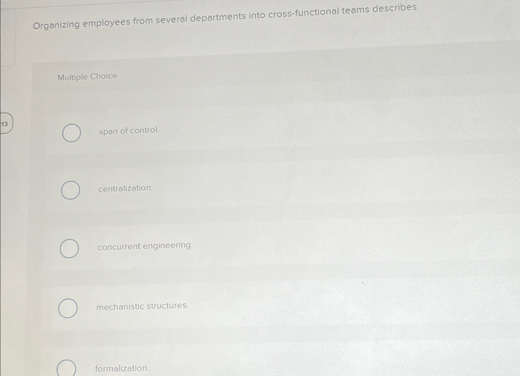 Solved Organizing employees from several departments into | Chegg.com