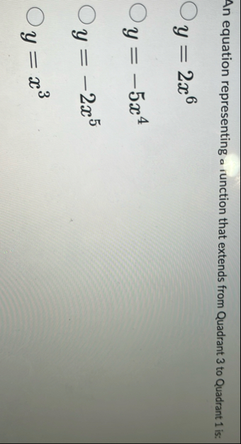 Solved An equation representing a iunction that extends from | Chegg.com