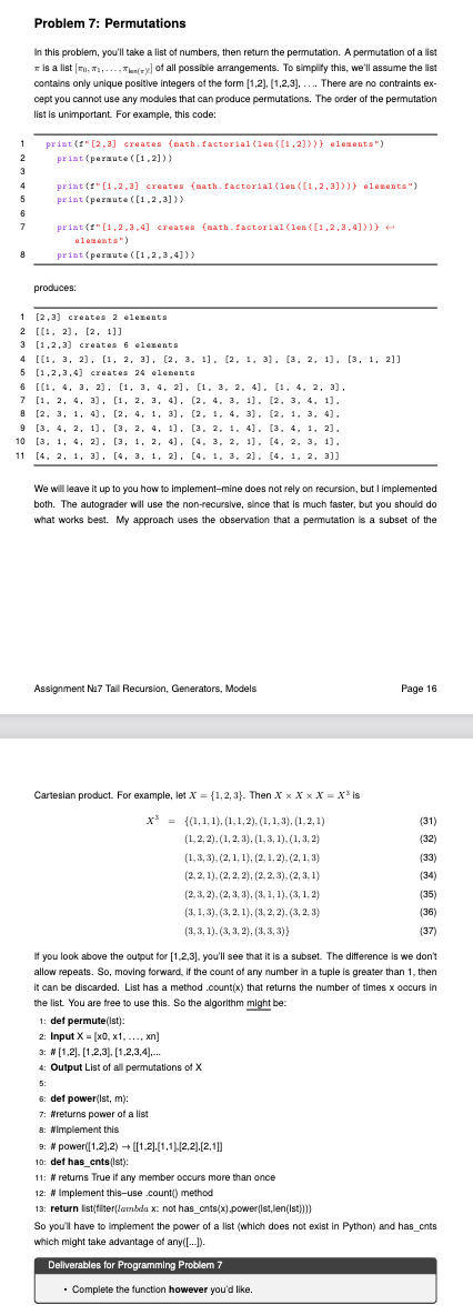 Solved Problem 7: PermutationsIn this problem, you'll take a | Chegg.com