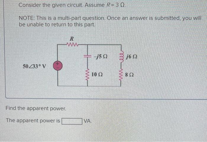 Solved Consider the given circuit. Assume R=3Ω. NOTE: This | Chegg.com