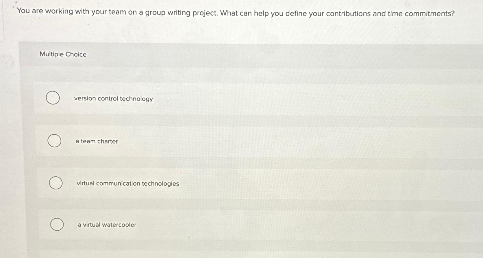 Solved You are working with your team on a group writing | Chegg.com