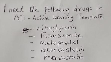 Solved I need the following drugs in ATI-Active learning | Chegg.com