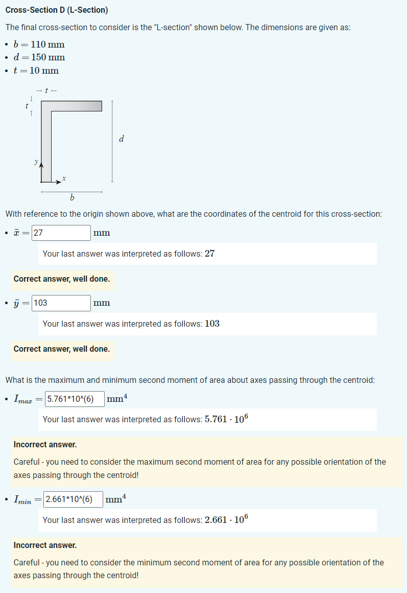 Solved Cross-Section D (L-Section)The final cross-section to | Chegg.com