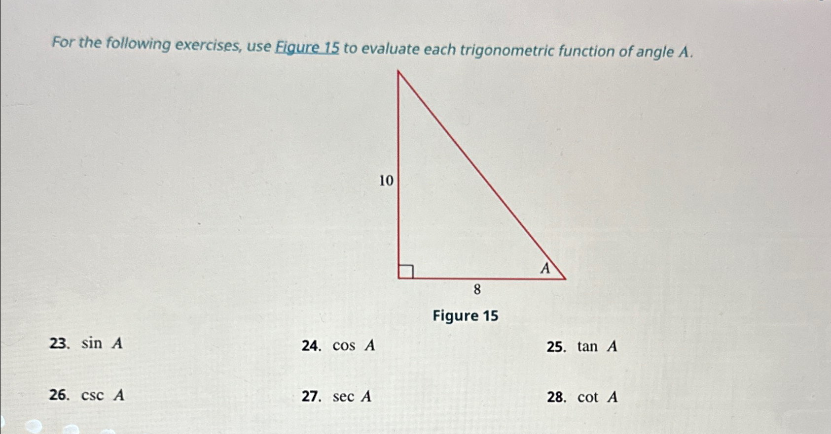 Solved For the following exercises, use Figure 15 ﻿to | Chegg.com