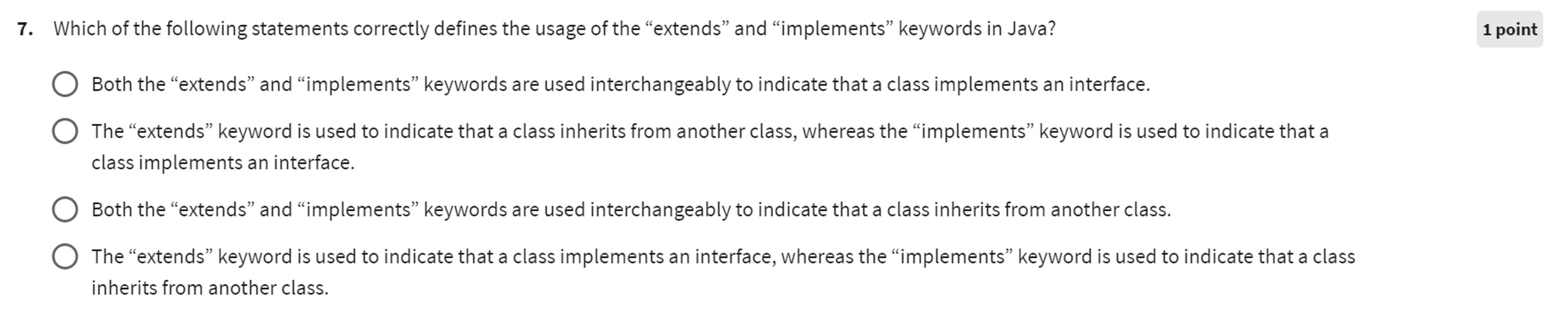 Solved Which of the following statements correctly defines | Chegg.com