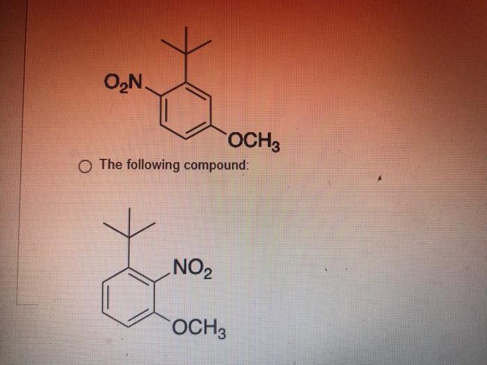 Solved What is the major mononitration product for the | Chegg.com