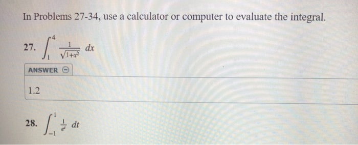 Solved In Problems 27-34, use a calculator or computer to | Chegg.com