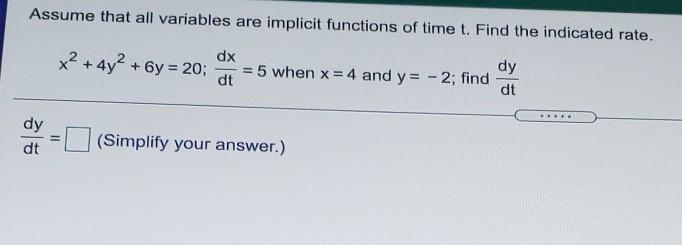 Solved Assume that all variables are implicit functions of | Chegg.com