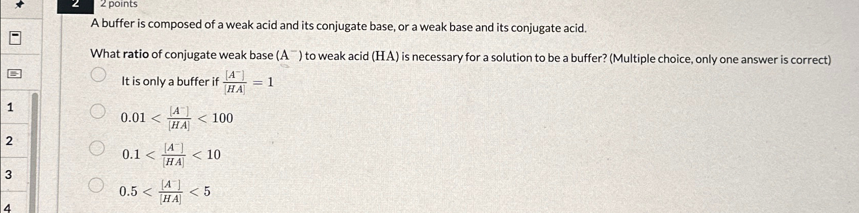 Solved A buffer is composed of a weak acid and its conjugate | Chegg.com