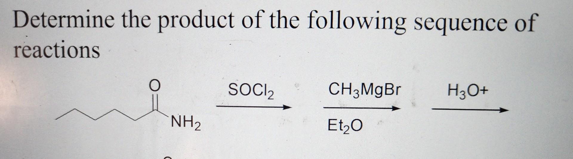 Solved Determine the product of the following sequence of | Chegg.com