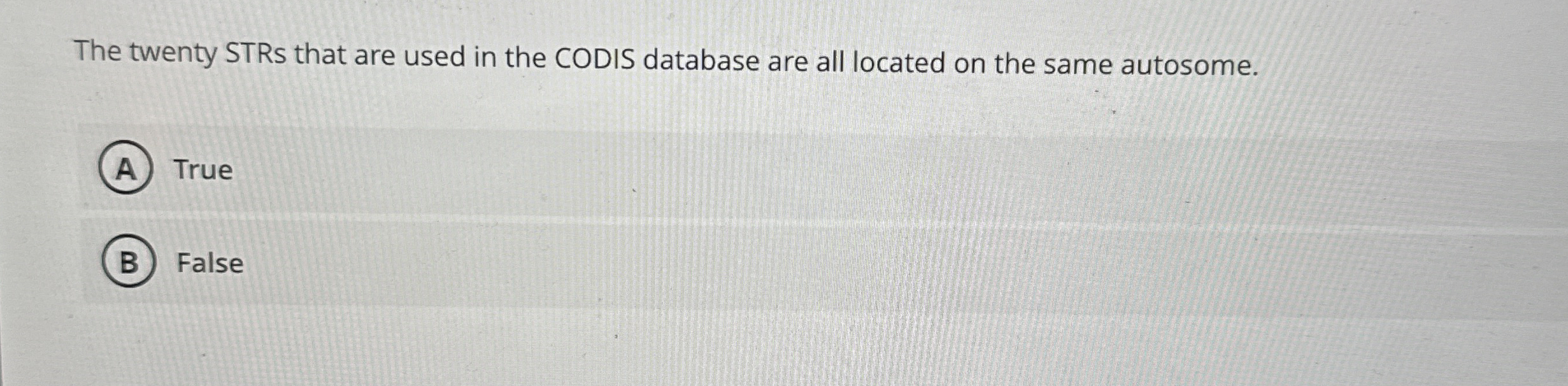 Solved The twenty STRs that are used in the CODIS database | Chegg.com