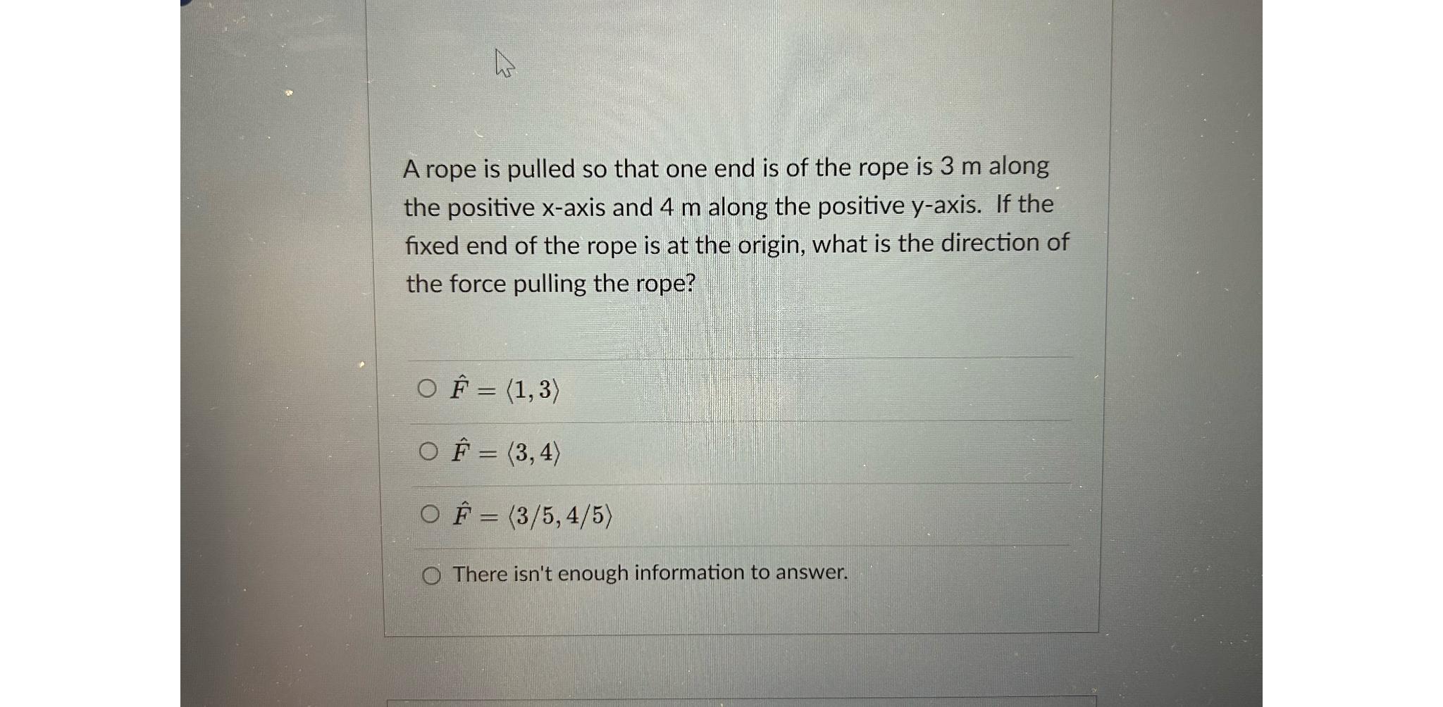 Solved A rope is pulled so that one end is of the rope is 3m | Chegg.com