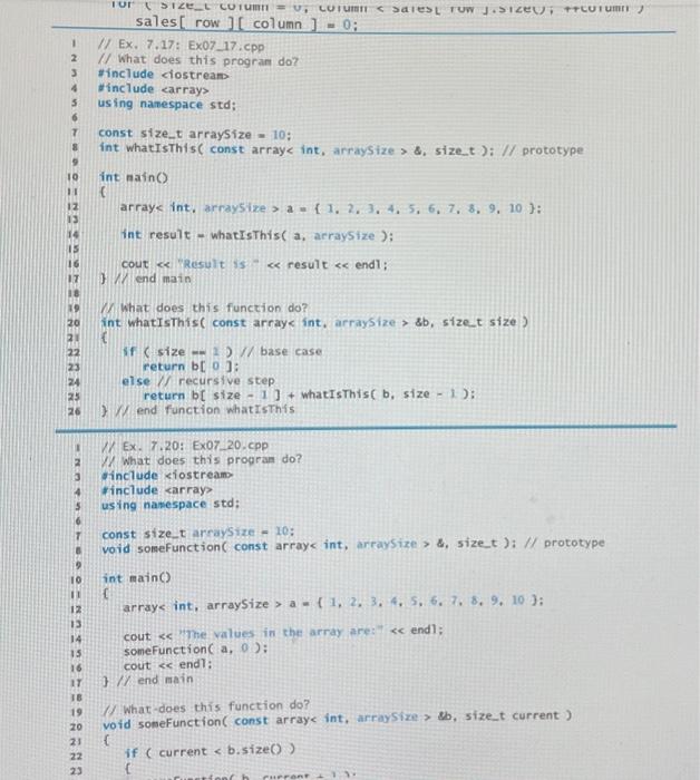 Solved 7.17 (What Does This Code Do?) What does the | Chegg.com