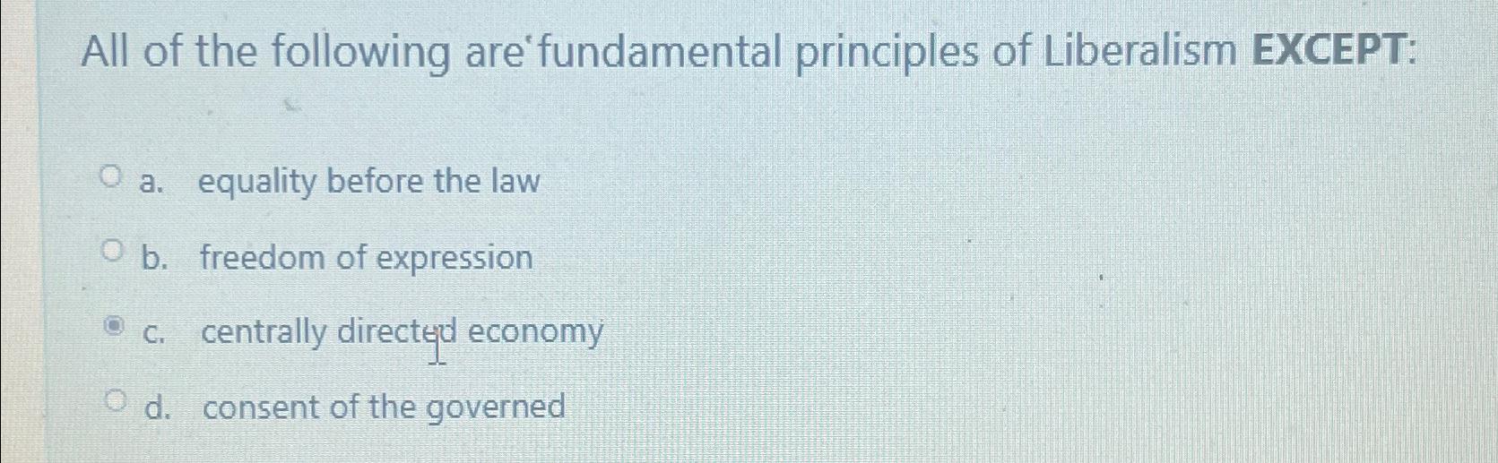Solved All of the following are fundamental principles of | Chegg.com