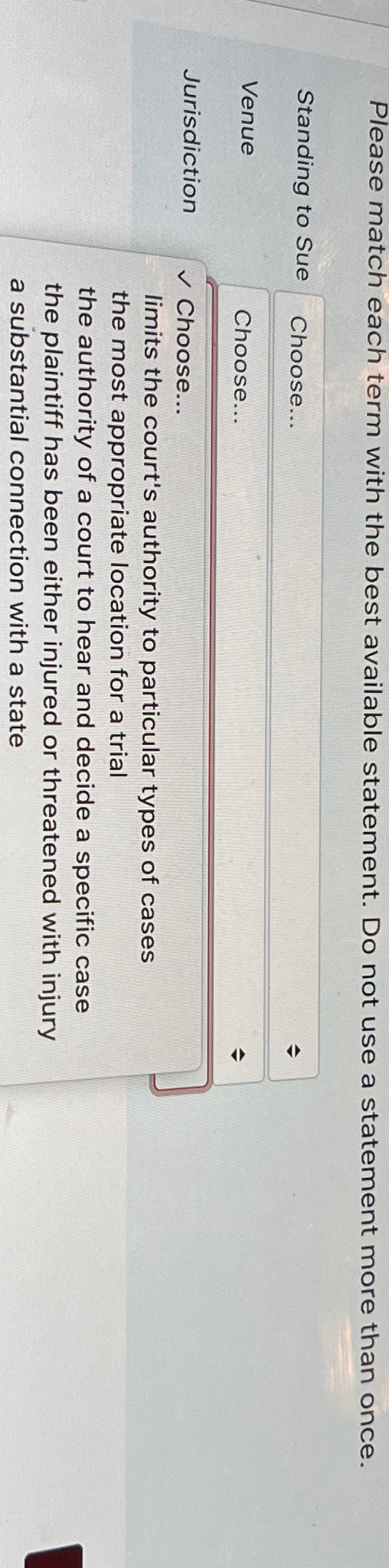 Solved Please match each term with the best available | Chegg.com