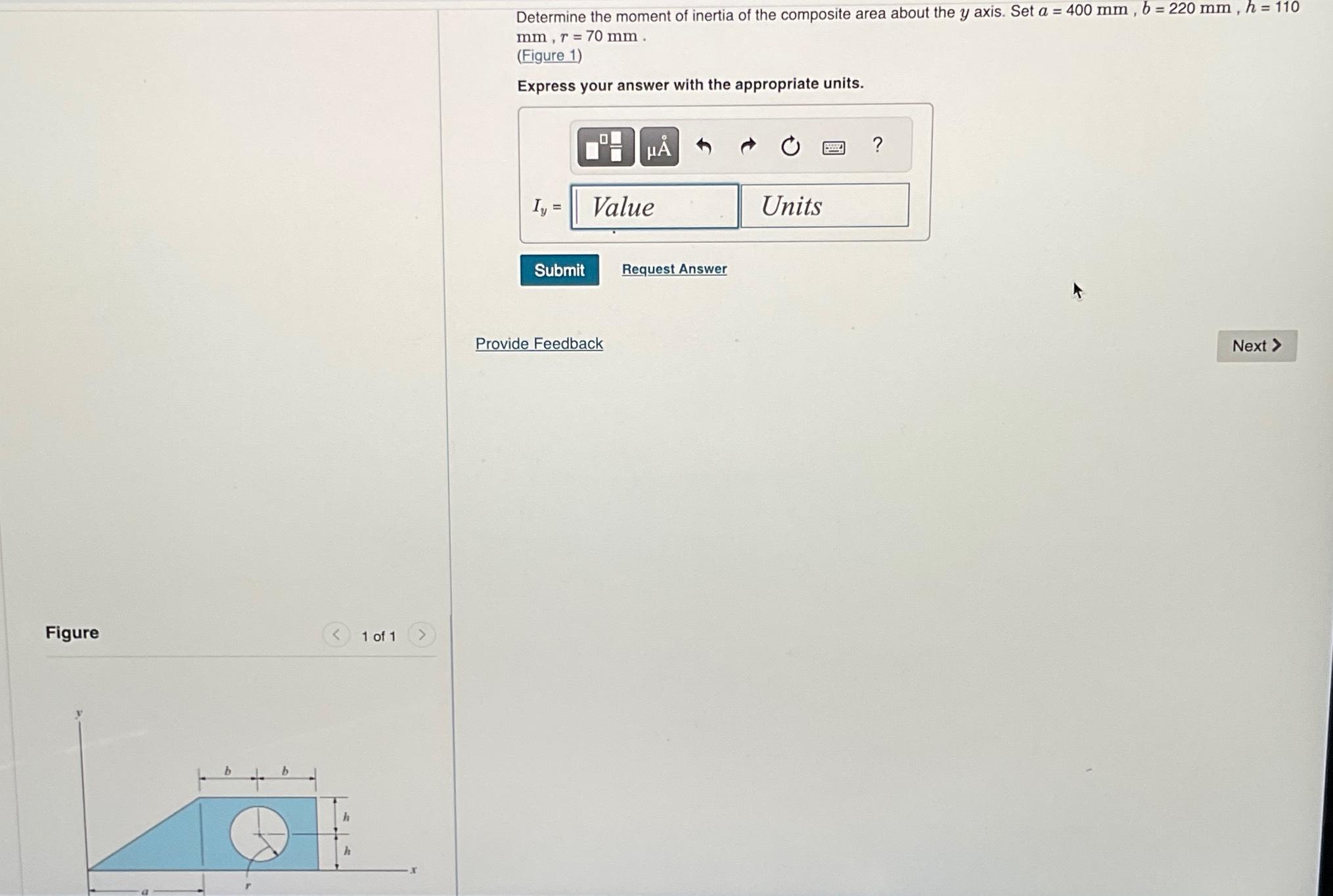 Solved Determine the moment of inertia of the composite area | Chegg.com