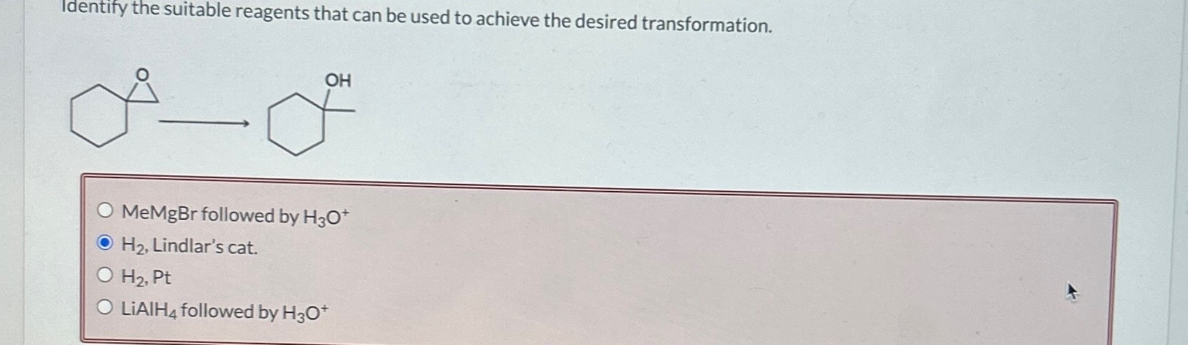 Solved Identify the suitable reagents that can be used to | Chegg.com